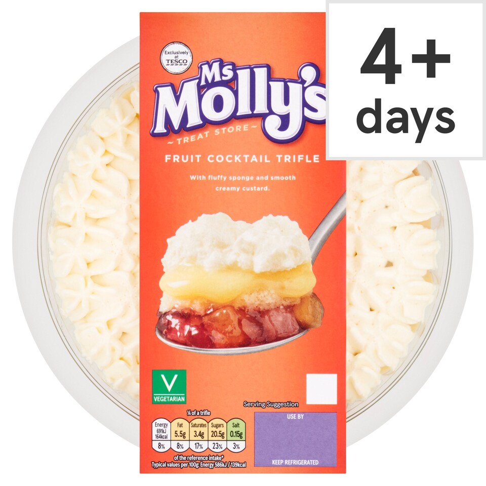 Ms Molly's Fruit Cocktail Trifle 472g - Tesco Groceries