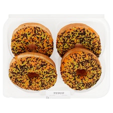 Halloween Doughnuts 4 Pack - Tesco Groceries
