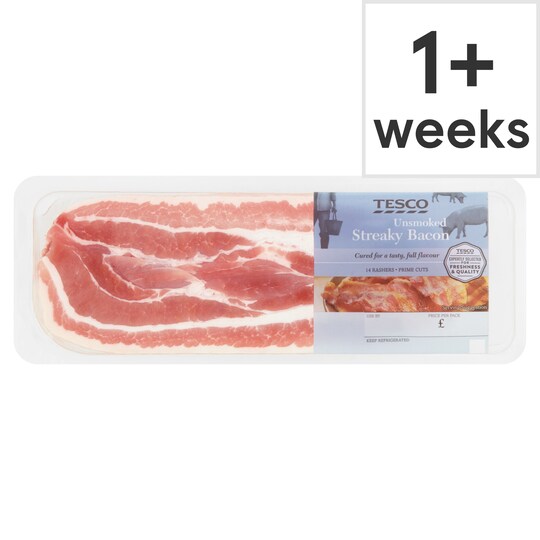 Tesco Unsmoked Streaky Bacon 300G - Tesco Groceries