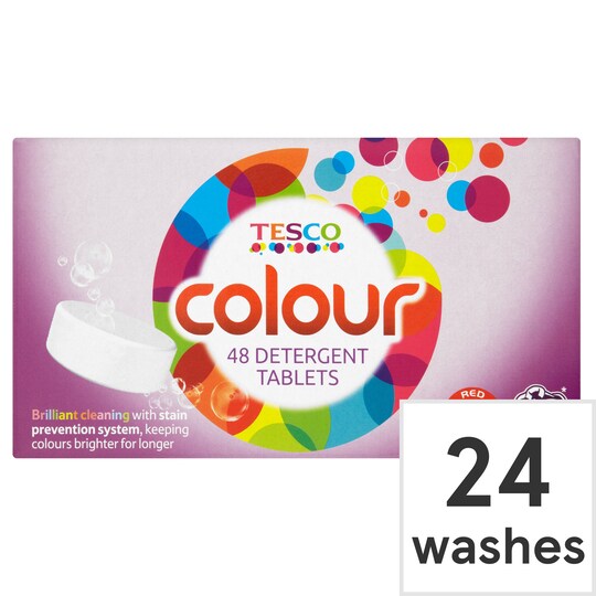 Tesco Colour Tablets 24 Washes 48Pk - Tesco Groceries