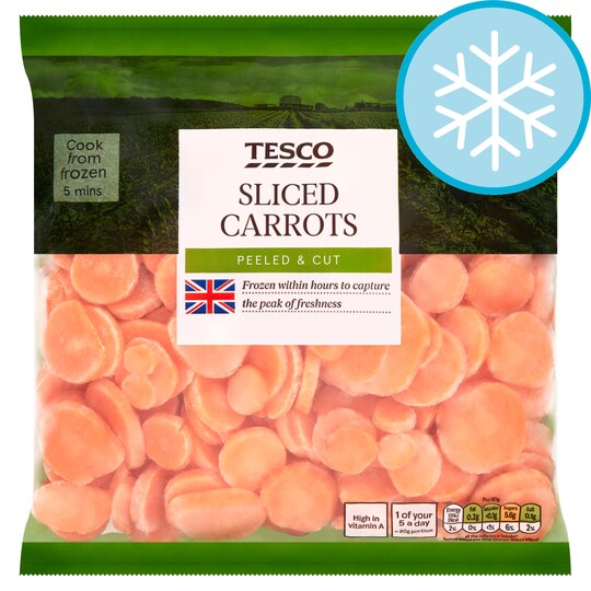 Tesco Sliced Carrots Peeled & Cut 1Kg - Tesco Groceries