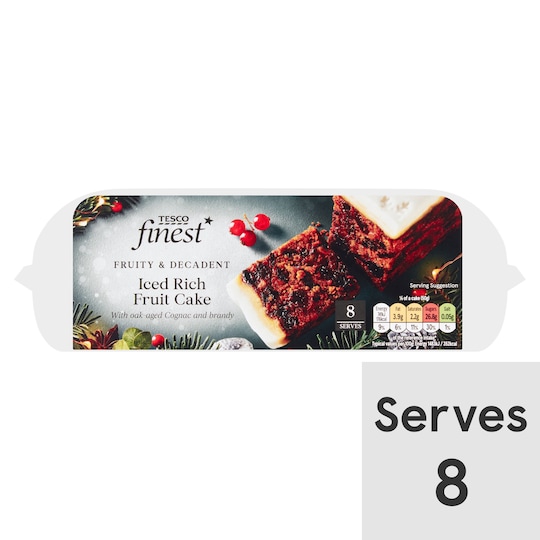 Tesco Finest Iced Rich Fruit Cake 400G - Tesco Groceries