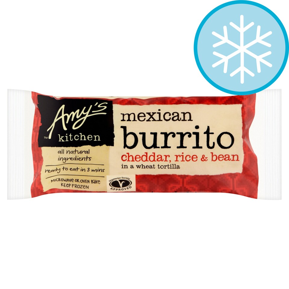 Amy's Kitchen Ched Rice & Bean Burrito 170g - Tesco Groceries