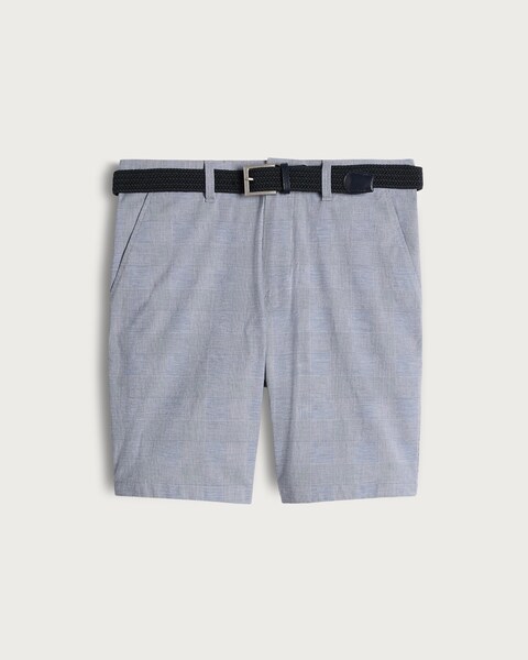 F&F Regular Fit Belted Shorts in Blue - Tesco Groceries