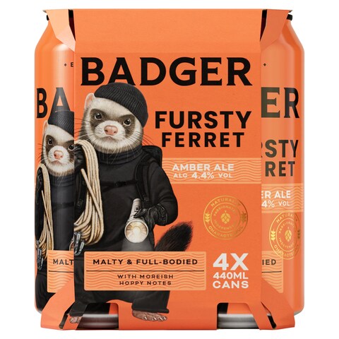 Badger Fursty Ferret Amber Ale 4x440ml - Tesco Groceries