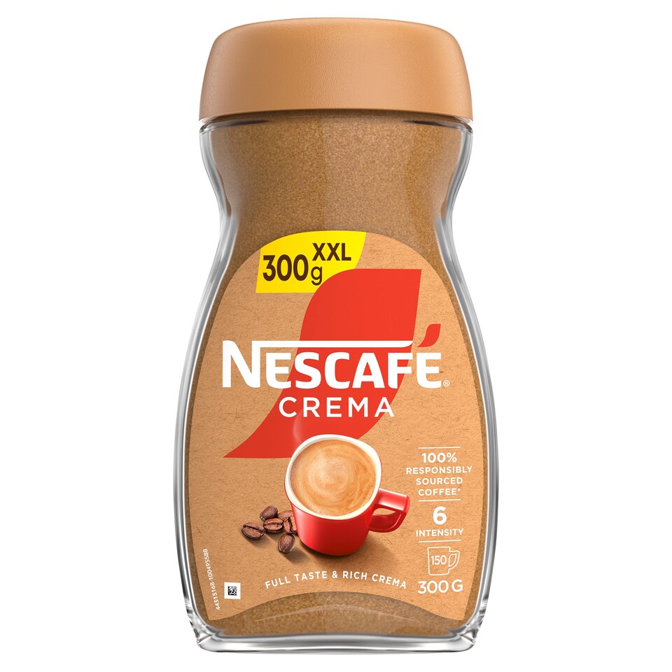 NESCAFÉ CREMA Extra bohatá pena, instantná káva, 300 g - Tesco Groceries