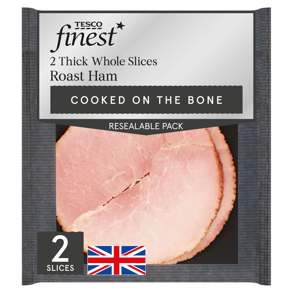 Tesco Finest 2 Thick Whole Slices Roast Ham 120g - Tesco Groceries