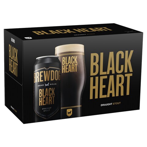 BrewDog Black Heart Stout 8 x 440ml - Tesco Groceries