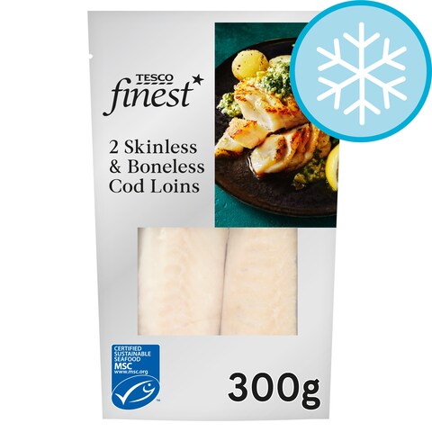 Tesco Finest 2 Skinless & Boneless Cod Loins 300g - Tesco Groceries
