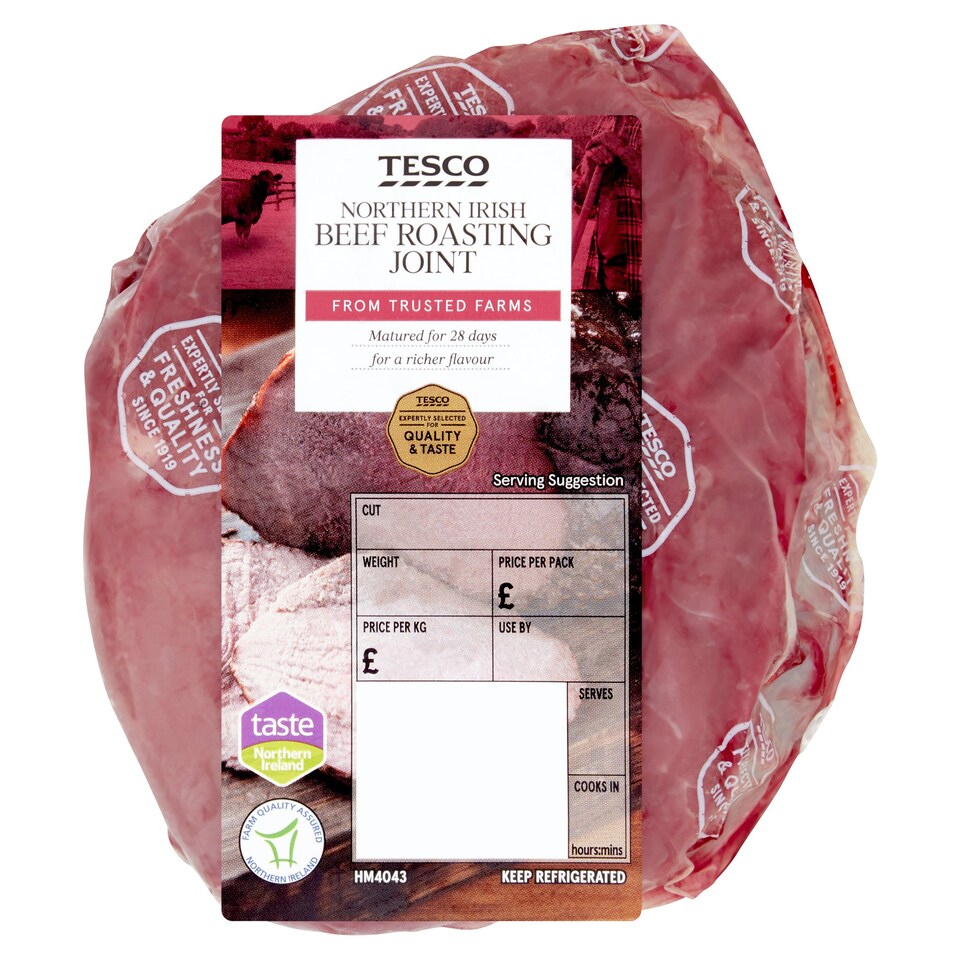 Tesco Northern Irish Beef Roasting joint 600g -1Kg - Tesco Groceries