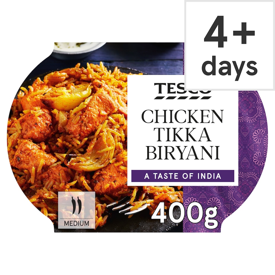 Tesco Indian Kitchen Chicken Tikka Biryani 400G - Tesco Groceries