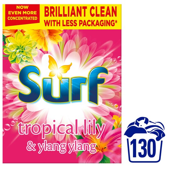 Surf Tropical Lily Washing Powder 130 Wash 6.5Kg - Tesco Groceries