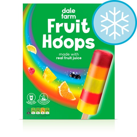 Dale Farm Fruit Hoops Ice Lollies 4X65ml - Tesco Groceries