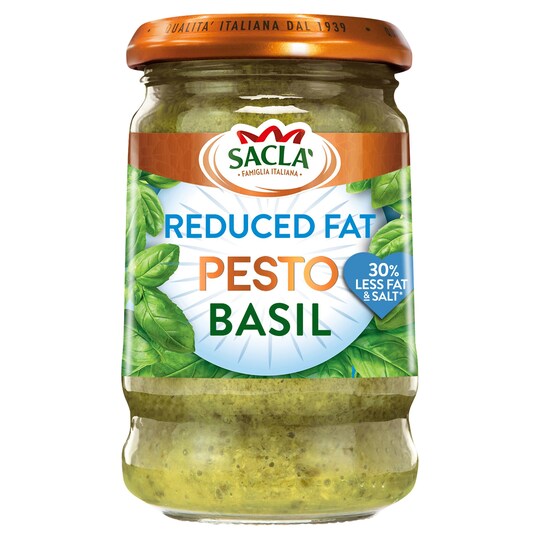 Sacla' Reduced Fat Basil Pesto 190G - Tesco Groceries
