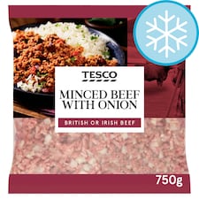 Tesco Minced Beef & Onion 750G - Tesco Groceries
