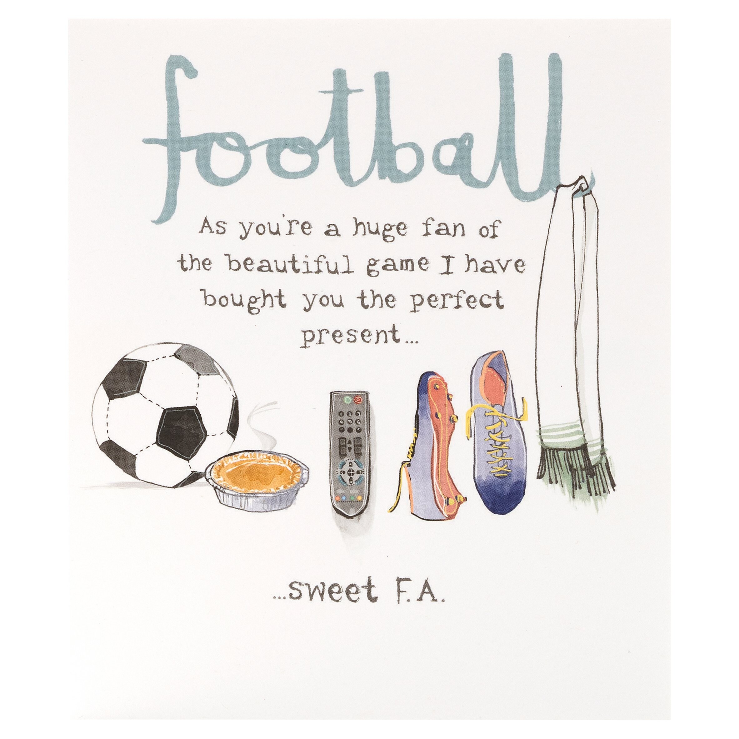 Hanson White Birthday Card Football - Tesco Groceries