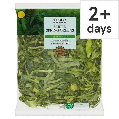Tesco Sliced Spring Greens 200G - Tesco Groceries