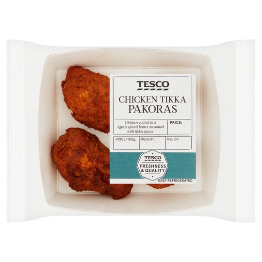 Diet info for Tesco Grab & Go Chicken Pakora 80G - Spoonful