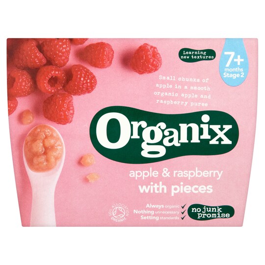 Orgx Apl&R/Berry Pieces Textured Fruit Pot 4X95g - Tesco Groceries