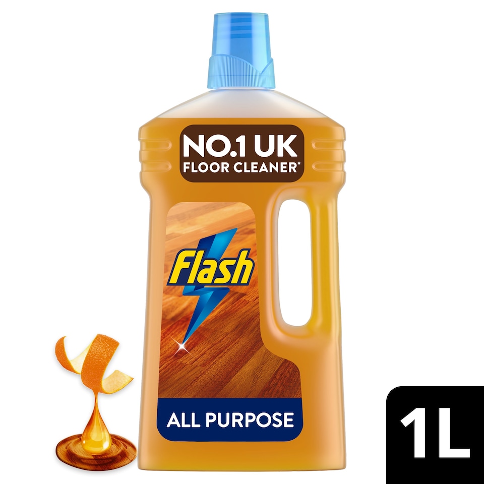 Flash All Purpose Floor Cleaner Orange Scented 1L - Tesco Groceries