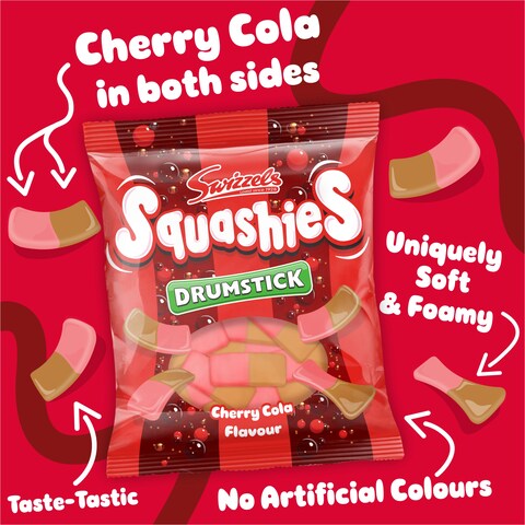 Swizzels Squashies Drumstick Cherry Cola 140g - Tesco Groceries