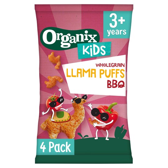 Organix Kids Bbq Llama Puffs 4X12g - Tesco Groceries