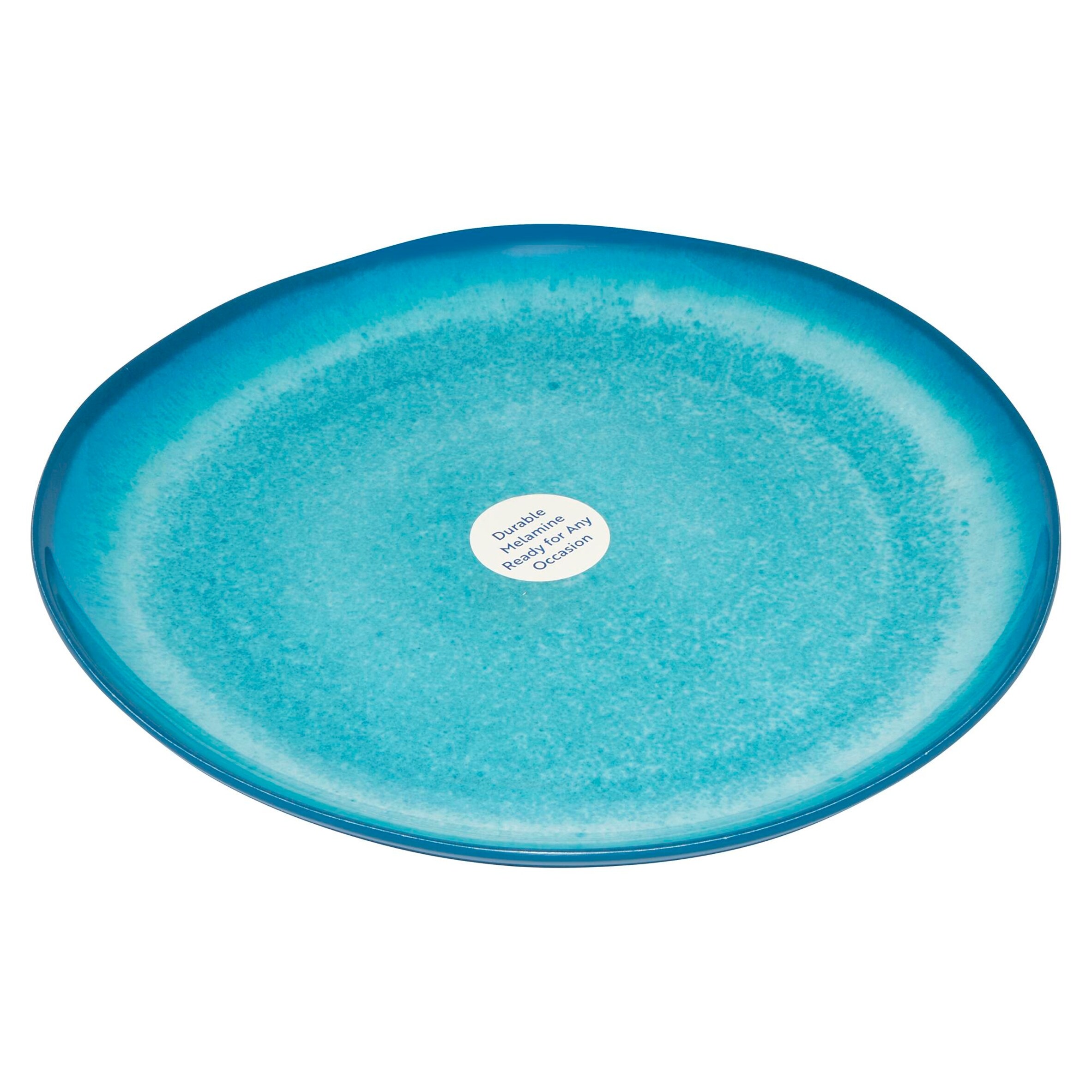 Reactive Glaze Aqua Dinner Plate - Tesco Groceries