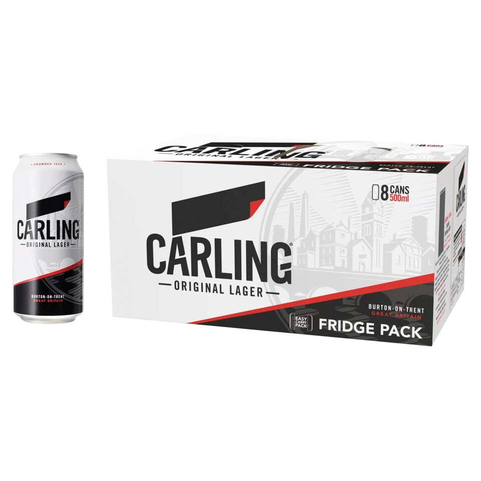 Carling Lager 8 X 500Ml - Tesco Groceries
