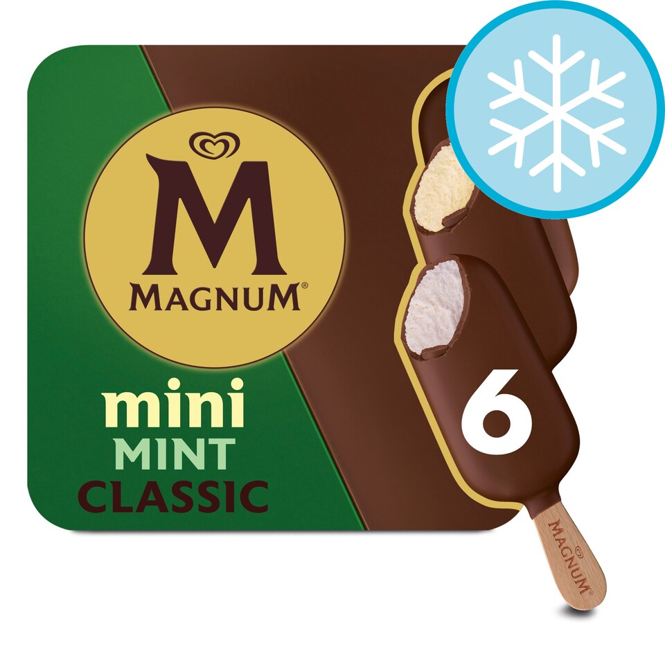 Magnum Mini Classic & Mint Ice Cream 6X 55Ml - Tesco Groceries