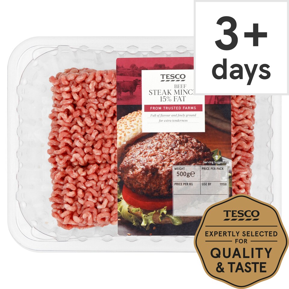Tesco Beef Steak Mince 15% Fat 500G - Tesco Groceries