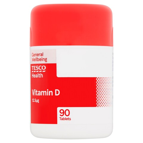 Tesco Health Vitamin D3 Tablets - 12.5Mcg 90s - Tesco Groceries
