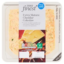 Tesco Finest Extra Mature Cheddar Cheese Coleslaw 250g - Tesco Groceries