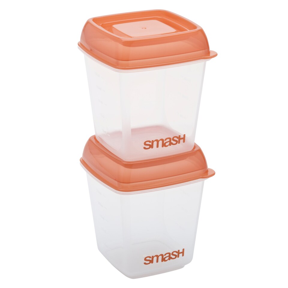 Smash Active Rust Food Prep Pots 2pk - Tesco Groceries
