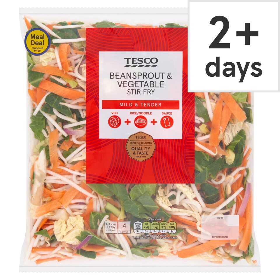 Tesco Beansprout & Vegetable Stir Fry 570g - Tesco Groceries