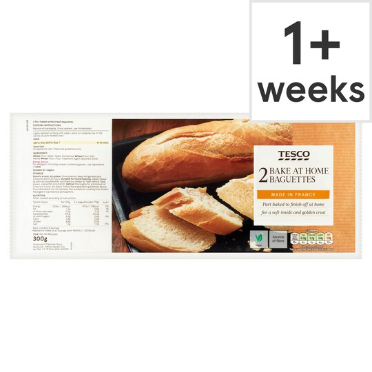 Tesco 2 Homebake Baguettes - Tesco Groceries