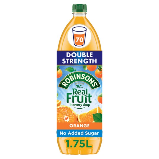 Robinsons Double Concentrate No Added Sugar Orange Squash 1.75L - Tesco ...