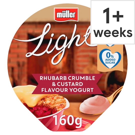 Muller Light Rhubarb Crumble & Custard Yogurt 160G - Tesco Groceries