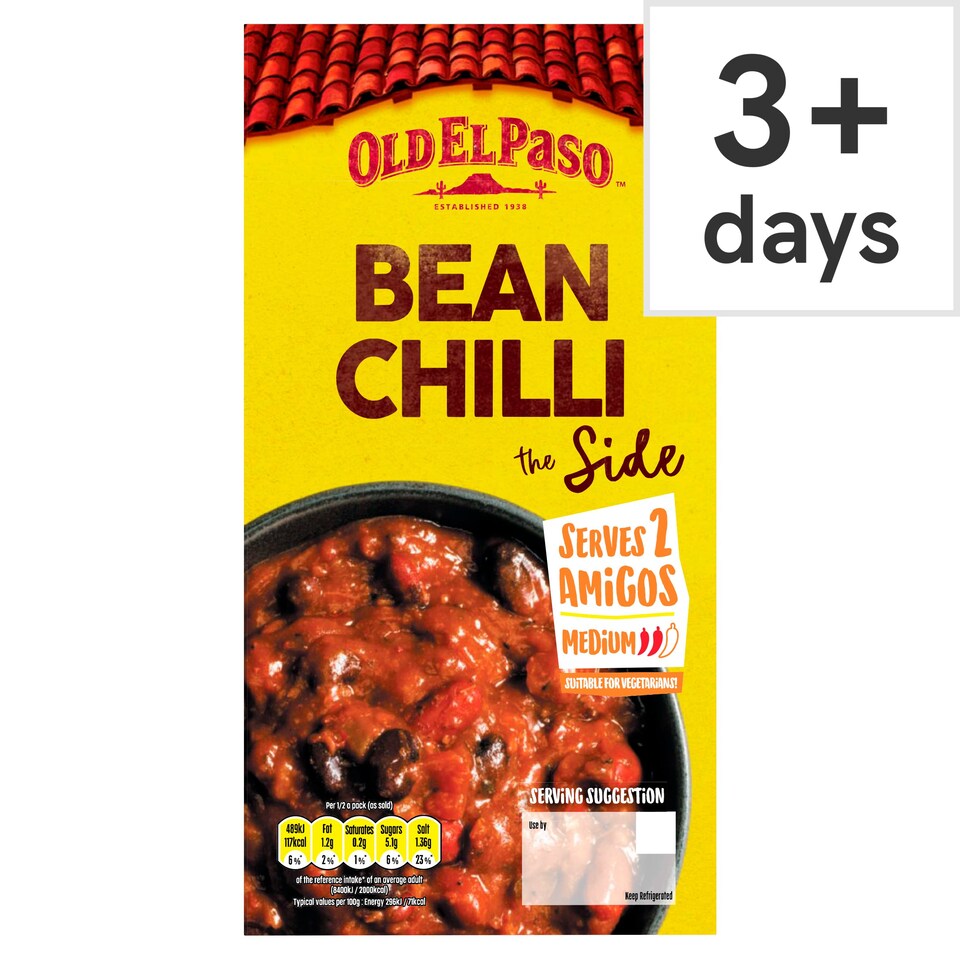 OLD EL PASO BEAN CHILLI 330G - Tesco Groceries