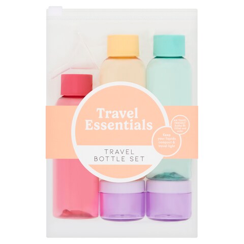 Travel Essentials Travel Bottle Set - Tesco Groceries