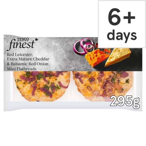 Tesco Finest Cheddar & Onion Flatbread 295 G - Tesco Groceries