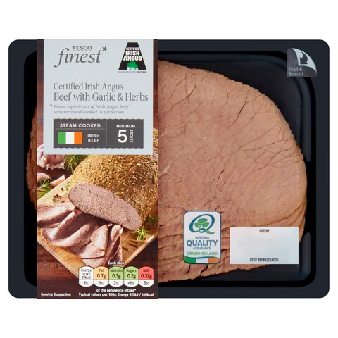 Tesco Finest Irish Angus Beef With Garlic And Herbs 100G - Tesco Groceries