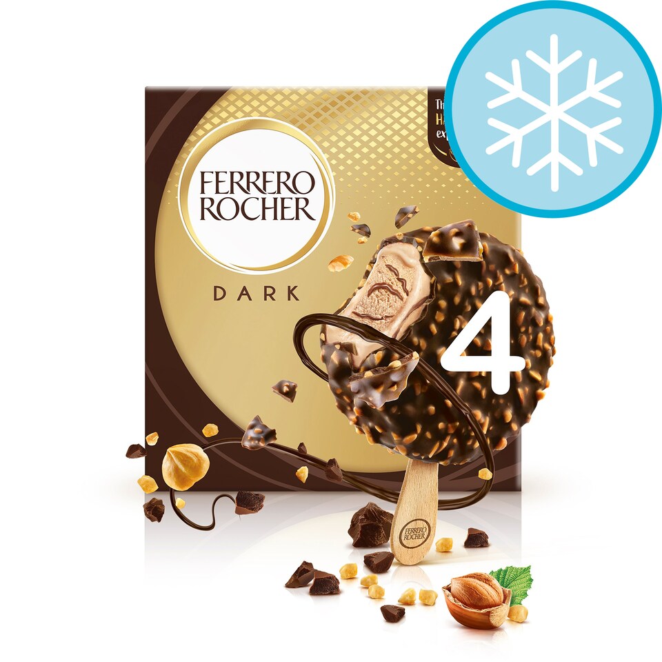 Ferrero Rocher Dark Ice Cream Sticks 4 X 70Ml - Tesco Groceries