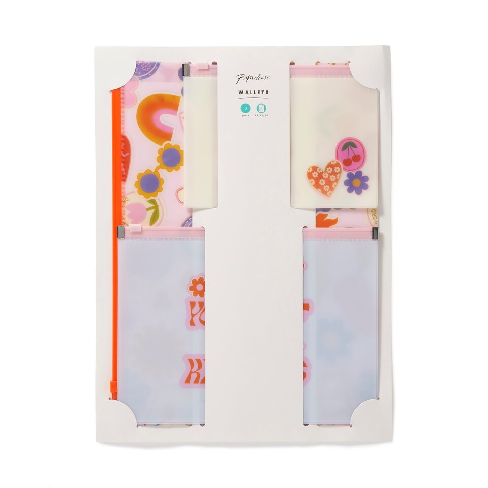 Paperchase Badge Collector Set of 3 Wallets - Tesco Groceries