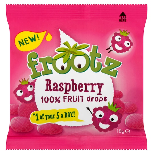 Frootz Raspberry Buttons 18G - Tesco Groceries
