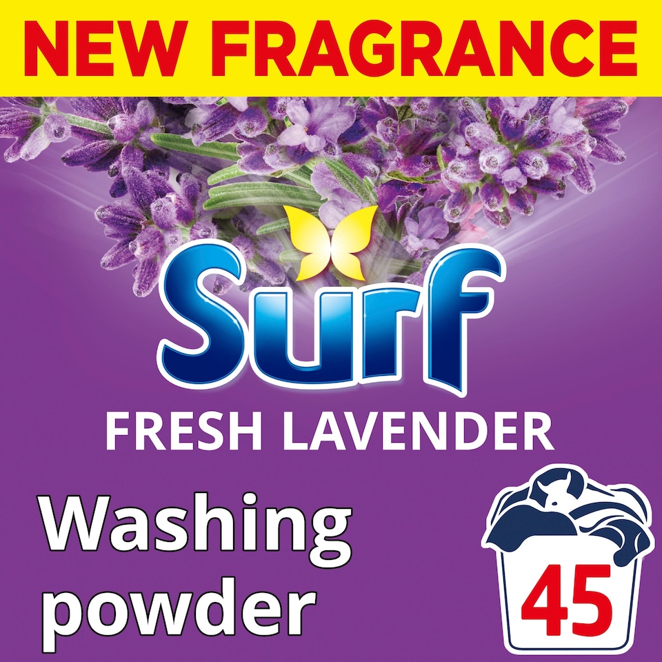 Surf Fresh Lavender Biological Washing Powder 45 Washes 2250G - Tesco ...