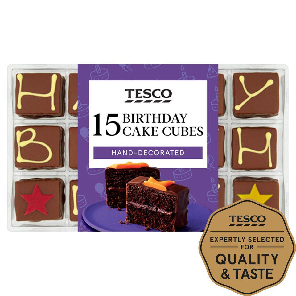Tesco Birthday Cake Cubes 15Pk - Tesco Groceries