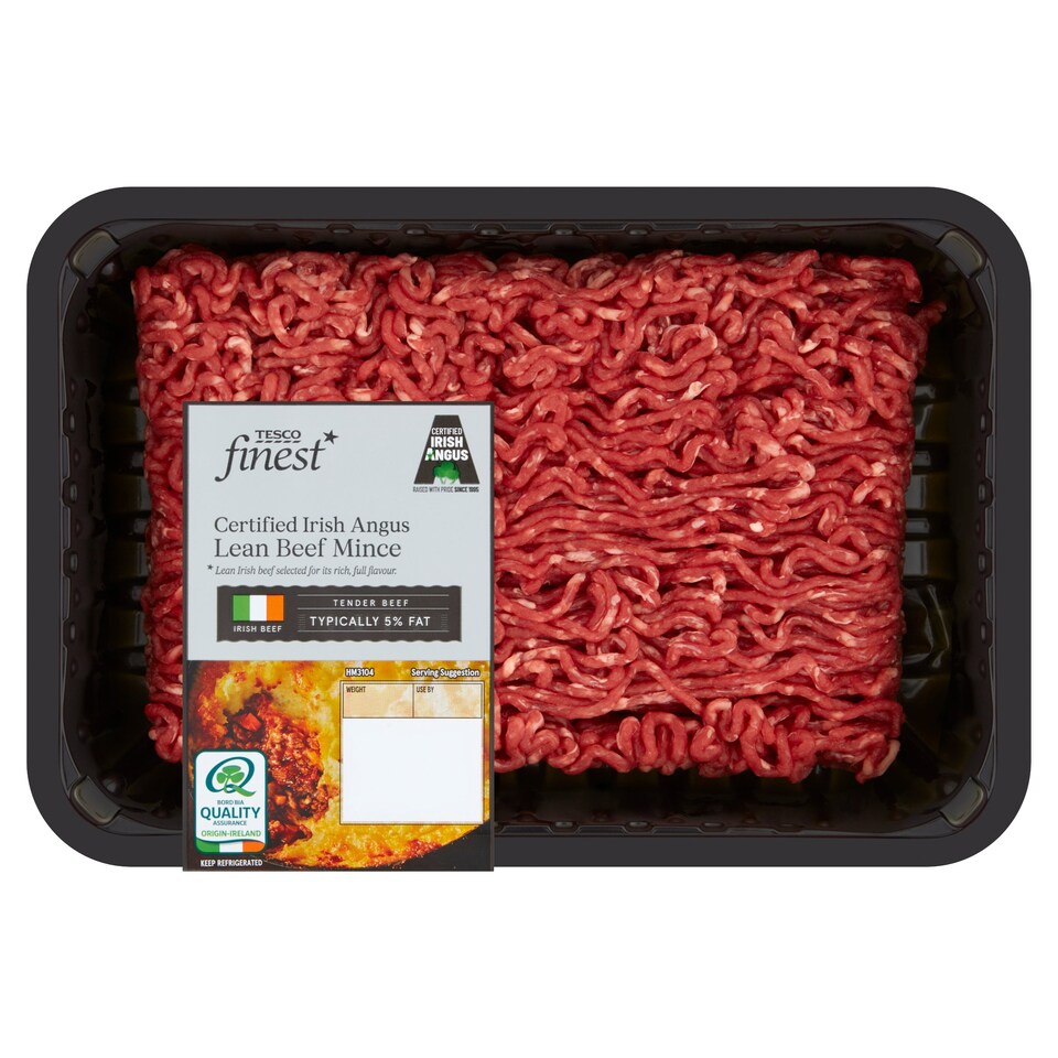 Tesco Finest Irish Angus Lean Beef Mince Fat 755G - Tesco Groceries