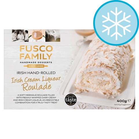 Fusco Family Irish Cream Liqueur Roulade 400g - Tesco Groceries
