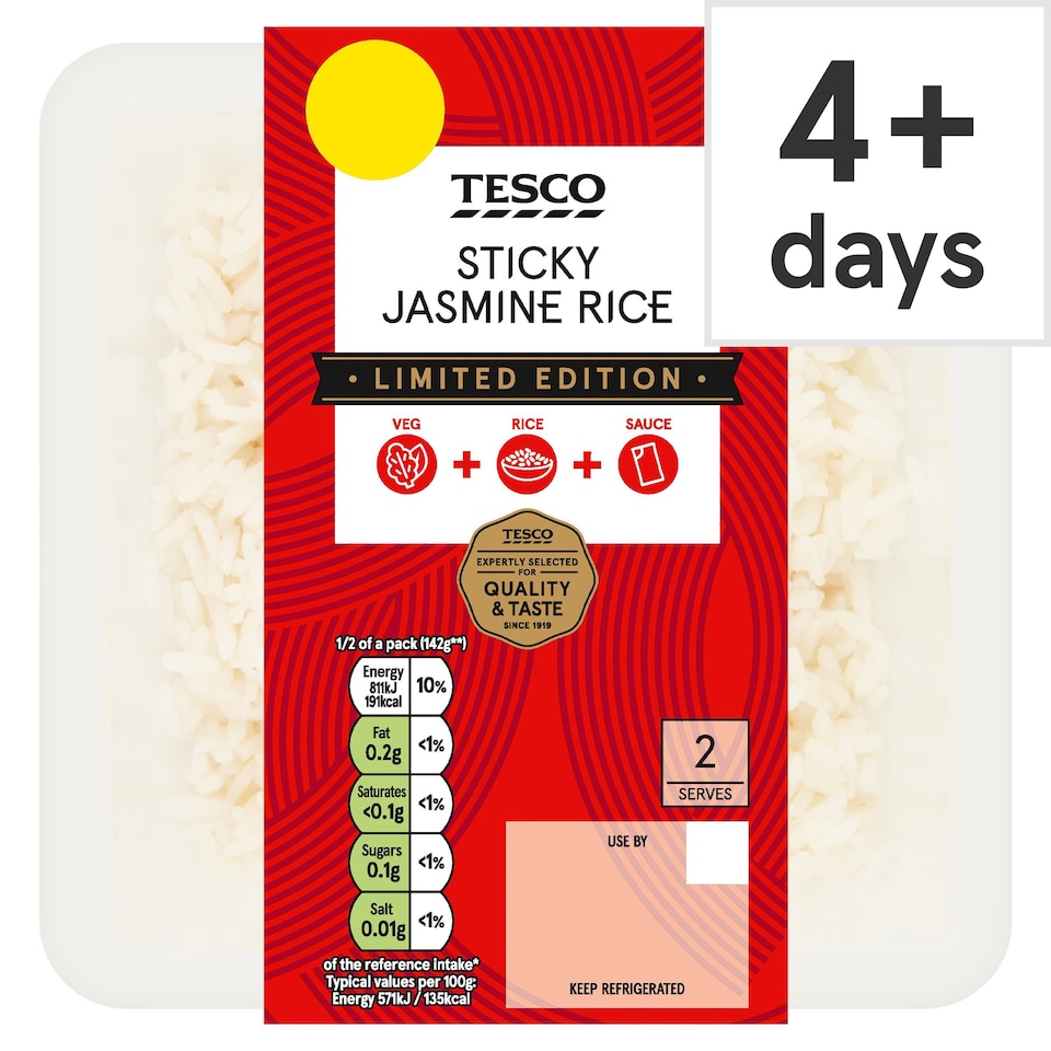 Tesco Sticky Jasmine Rice 300g - Tesco Groceries