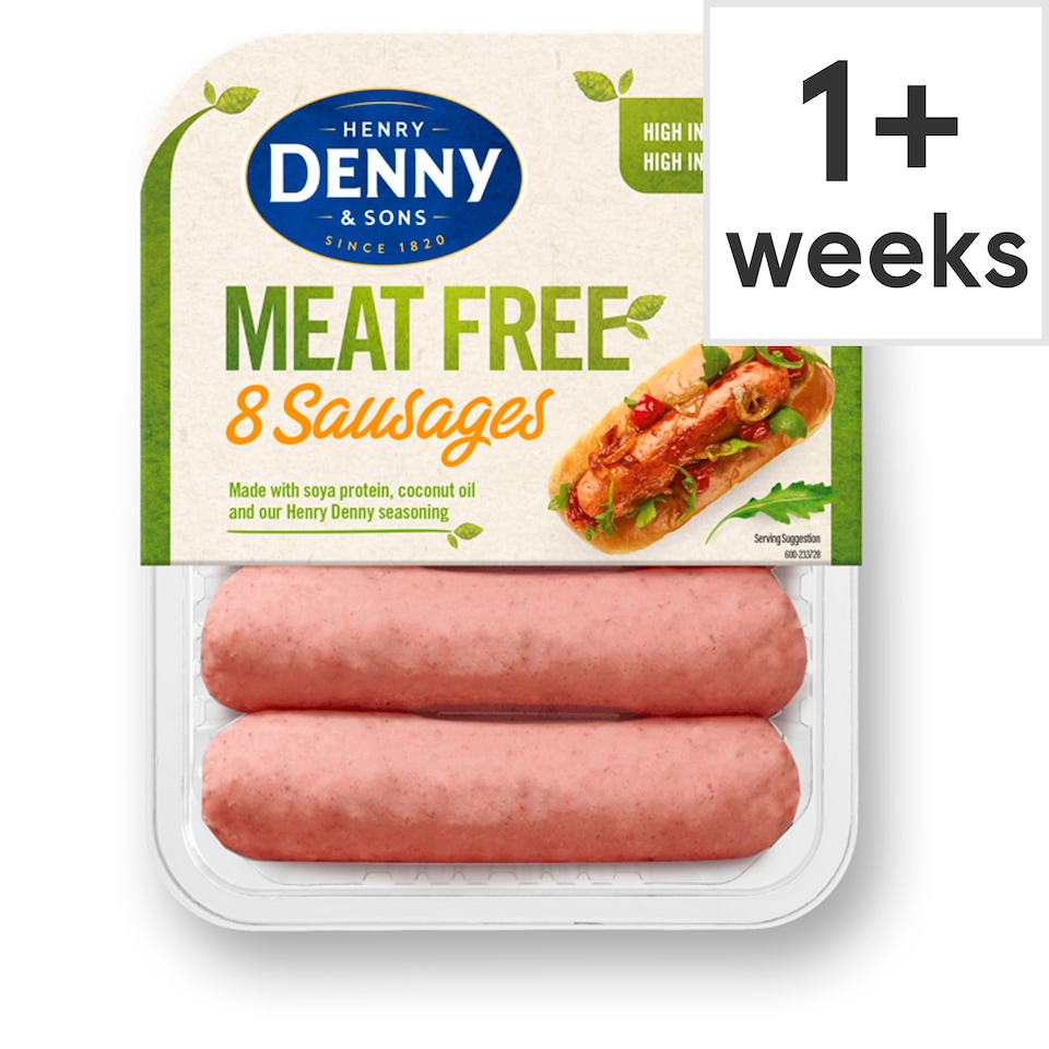Denny 8 Meat Free Sausages 304g - Tesco Groceries